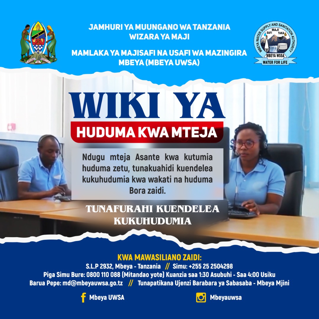 MBEYA WSSA - Mbeya Water Supply and Sanitation Authority